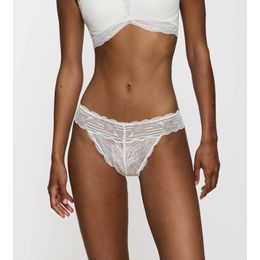 Brasilslip Triumph "Lift Smart", Damen, Gr. M, wei&szlig; (ecru wei&szlig;), Spitze, Obermaterial: 90% Polyamid, 10% Elasthan, unifarben, k&ouml;rpernah, Unterhosen, mit Stretch-Spitze, hoher Beinausschnitt, Microfaser