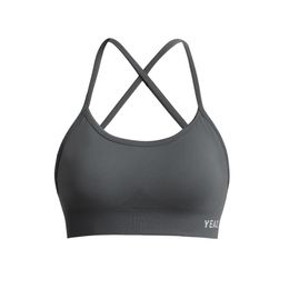 Sporttop YEAZ "Top VICE", Damen, Gr. L, grau, Obermaterial: 90% Polyamid PA. 10% Elasthan EL., Tops Sporttop