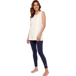 Damen Leggings mit gl&auml;nzenden Ziersteinchen marine, Gr&ouml;&szlig;e 38