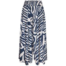 Lascana Damen Hosenrock, creme-blau bedruckt, Gr&ouml;&szlig;e 38
