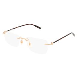 Montblanc MB0431O Brille Herren | Fassung: Randlos, Eckig, Gold