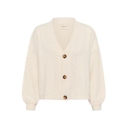 Strickjacke Cream "Strickjacke CRHoliday", Damen, Gr. L-XL, beige (eggnog), Obermaterial: 100% Polyester PES., Strickjacken Strickjacke