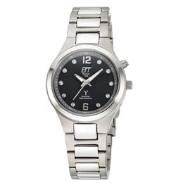 Funkuhr, silberfarben, Armbanduhren, Damen, Funkuhr