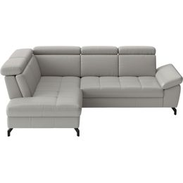 Sit & More Ecksofa SIT & MORE "Vanity", light grau, B:254cm H:84cm T:197cm, Sofas, Ecksofa, Inkl.Sitz-,Kopf-und Armteilverstellung