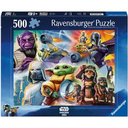 Puzzle Ravensburger "The Mandalorian and Grogu", bunt, Puzzles, KinderB:49cm H:36cm, Motiv, Made in Germany, B:49cm H:36cm