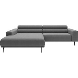 Sch&ouml;ner Wohnen Kollektion Ecksofa "Tossa, Modernes Design trifft smarte Funktione, Breite 258 cm", grau (platin), B:258cm H:71cm T:217cm, 100% Polyester, SCH&Ouml;NER WOHNEN-KOLLEKTION, Sofas, Ecksofa, Motorischer Sitzvorzug, Kopfteil-Funktion & Saugroboter-H&ouml;he