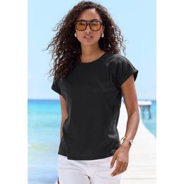 Vivance Damen T-Shirt, schwarz / offwhite, Gr&ouml;&szlig;e 32/34