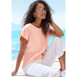 Vivance Damen T-Shirt, peach / offwhite, Gr&ouml;&szlig;e 32/34