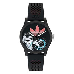 Quarzuhr adidas originals "Game Three", schwarz, Armbanduhren, Herren, Quarzuhr, Armbanduhr, Damenuhr, Herrenuhr, Silikonarmband, analog