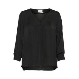 Kurzarmbluse Kaffe "Kurzarm-Bluse KAcassie", Damen, Gr. 40, schwarz (schwarz deep), Obermaterial: 100% Polyester PES., Blusen