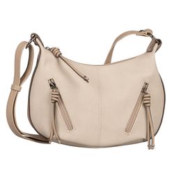 Umh&auml;ngetasche Tom Tailor "Caia", Damen, Gr. B/H/T: 25cm x 21cm x 9,5cm, wei&szlig;, Polyurethan, clean, gepflegt, unifarben, Taschen Umh&auml;ngetasche, aus weich genarbtem Nubukleder-Imitat, praktisch und multifunktional