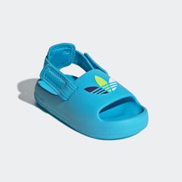 Sandale adidas originals "ADIFOM KIDS ADILETTE", M&auml;dchen, Gr. 33, gelb (sky rush, cloud wei&szlig;, solar gelb), Synthetik, Textil, Schuhe Sandale, Badelatschen f&uuml;r Kinder & Jugendliche