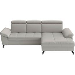 Sit & More Ecksofa SIT & MORE "Vanity", light grau, B:264cm H:84cm T:181cm, Sofas, Ecksofa, Inkl.Sitz-,Kopf-und Armteilverstellung