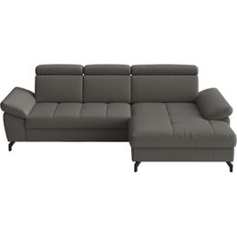 Sit & More Ecksofa SIT & MORE "Vanity", anthrazit, B:264cm H:84cm T:181cm, Sofas, Ecksofa, Inkl.Sitz-,Kopf-und Armteilverstellung