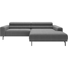 Sch&ouml;ner Wohnen Kollektion Ecksofa "Tossa, Modernes Design trifft smarte Funktione, Breite 258 cm", grau (platin), B:258cm H:71cm T:217cm, 100% Polyester, SCH&Ouml;NER WOHNEN-KOLLEKTION, Sofas, Ecksofa, Motorischer Sitzvorzug, Kopfteil-Funktion & Saugroboter-H&ouml;he
