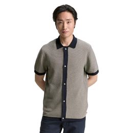 Strickjacke Tom Tailor, Herren, Gr. 3XL, bunt (small multicolor structure), Obermaterial: 100% Baumwolle, gestreift, regular fit taillenbedeckt, kontrastfarben, Strickjacken Strickjacke, mit Streifenmuster