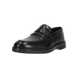 Slipper Clarks "Aldwin Step", Herren, Gr. 44, schwarz, Leder, Schuhe Slipper, mit eleganter Optik