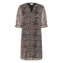 Midikleid Cream "Kleid CRYuna", Damen, Gr. 38, N-Gr, beige (natrual animal spots), Obermaterial: 100% Polyester PES., Kleider Midikleid