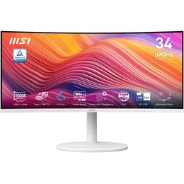 MSI Gaming-Monitor "Modern MD342CQPW", Energieeffizienz: F (A-G), wei&szlig;, B:80,86cm H:36,24cm T:12,53cm, Monitore