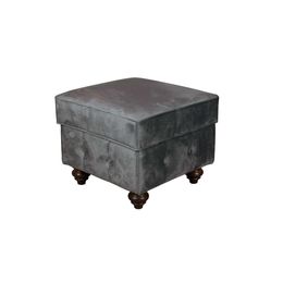 Polsterhocker Home Affaire "MENDITTE", grau (anthrazit), B:55cm H:46cm T:55cm, 100% Polyester, Hocker, Polsterhocker