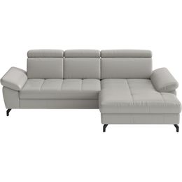 Sit & More Ecksofa SIT & MORE "Vanity", light grau, B:264cm H:84cm T:181cm, Sofas, Ecksofa, Inkl.Sitz-,Kopf-und Armteilverstellung