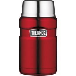 Thermobeh&auml;lter Thermos "Stainless King", rot, Edelstahl, Lebensmittelaufbewahrungsbeh&auml;lter, 710 ml