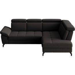 Sit & More Ecksofa SIT & MORE "Vanity", schwarz, B:254cm H:84cm T:197cm, Sofas, Ecksofa, Inkl.Sitz-,Kopf-und Armteilverstellung