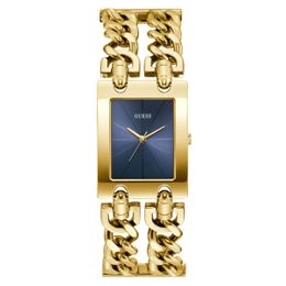 Quarzuhr Guess "Guess HEAVY METAL", goldfarben, Armbanduhren, Damen, Quarzuhr, Armbanduhr, Damenuhr, Edelstahlarmband, analog