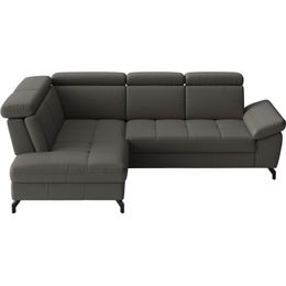 Sit & More Ecksofa SIT & MORE "Vanity", anthrazit, B:254cm H:84cm T:197cm, Sofas, Ecksofa, Inkl.Sitz-,Kopf-und Armteilverstellung