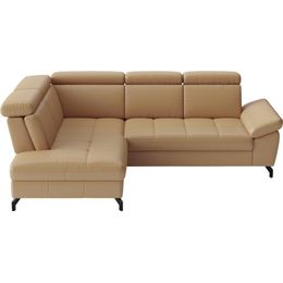 Sit & More Ecksofa SIT & MORE "Vanity", cappucino, B:254cm H:84cm T:197cm, Sofas, Ecksofa, Inkl.Sitz-,Kopf-und Armteilverstellung