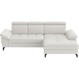 Sit & More Ecksofa SIT & MORE "Vanity", reinwei&szlig;, B:264cm H:84cm T:181cm, Sofas, Ecksofa, Inkl.Sitz-,Kopf-und Armteilverstellung