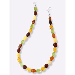 Collier Lady, bunt (silber 925), Halsketten, Damen, 45, Metall, L: 45, Collier