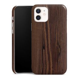 DeinDesign iPhone 12 Handy Premium Case Smartphone Handyh&uuml;lle Schutzh&uuml;lle gl&auml;nzend Wooden Look Wood Nut Tree Premium Case