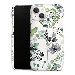 DeinDesign iPhone 14 Handy Premium Case Smartphone Handyh&uuml;lle Schutzh&uuml;lle matt Flowers Water Colour Eukalyptus Premium Case