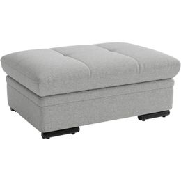 Sit & More Polsterhocker SIT & MORE "Viola", silber, B:102cm H:43cm T:68cm, 100% Polyester, Hocker, Polsterhocker, mit praktischen Stauraum