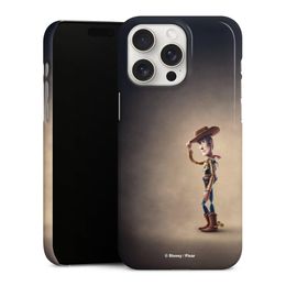 DeinDesign iPhone 15 Pro Max Handy Premium Case Smartphone Handyh&uuml;lle Schutzh&uuml;lle gl&auml;nzend Disney Pixar Toy Story Woody Premium Case