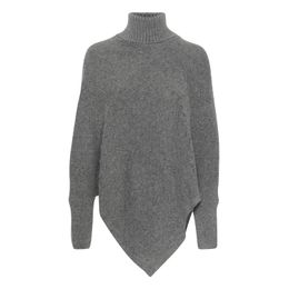 Strickponcho Cream "Poncho CRHoliday", Damen, grau (asphalt melange), Obermaterial: 100% Polyester PES., Pullover