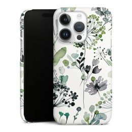 DeinDesign iPhone 14 Pro Handy Premium Case Smartphone Handyh&uuml;lle Schutzh&uuml;lle matt Flowers Water Colour Eukalyptus Premium Case