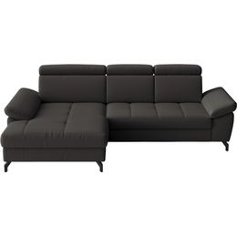 Sit & More Ecksofa SIT & MORE "Vanity", schwarz, B:264cm H:84cm T:181cm, Sofas, Ecksofa, Inkl.Sitz-,Kopf-und Armteilverstellung