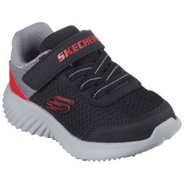 Sneaker Skechers "Bounder - Trekzic", M&auml;dchen, Gr. 23, schwarz (schwarz, rot), Lederimitat, Schuhe Sneaker, Freizeitschuh, Klettschuh, Schn&uuml;rschuh mit Komfort-Innensohle