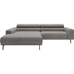 Sch&ouml;ner Wohnen Kollektion Ecksofa "Tossa, Modernes Design trifft smarte Funktione, Breite 258 cm", grau, B:258cm H:71cm T:217cm, 95% Polyester, 5% Nylon, SCH&Ouml;NER WOHNEN-KOLLEKTION, Sofas, Ecksofa, Motorischer Sitzvorzug, Kopfteil-Funktion & Saugroboter-H&ouml;he