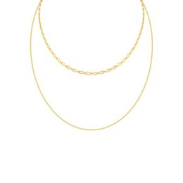 Collier Lady, silber vergoldet 925, Halsketten, Damen, 45, Silber 925 (Sterlingsilber), L: 45, Collier
