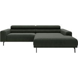 Sch&ouml;ner Wohnen Kollektion Ecksofa "Tossa, Modernes Design trifft smarte Funktione, Breite 258 cm", gr&uuml;n (oliv), B:258cm H:71cm T:217cm, 95% Polyester, 5% Nylon, SCH&Ouml;NER WOHNEN-KOLLEKTION, Sofas, Ecksofa, Motorischer Sitzvorzug, Kopfteil-Funktion & Saugroboter-H&ouml;he