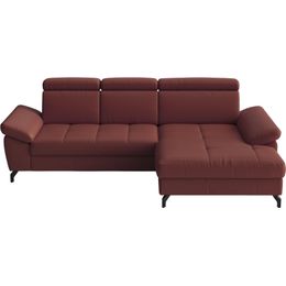 Sit & More Ecksofa SIT & MORE "Vanity", merlot, B:264cm H:84cm T:181cm, Sofas, Ecksofa, Inkl.Sitz-,Kopf-und Armteilverstellung