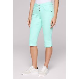 Jeansshorts SOCCX, Damen, Gr. 32, Kurz, blau (aqua splash), Denim/Jeans, Material: 85% Baumwolle, 12% Polyester, 3% Elasthan, unifarben, regular fit, Jeans Jeansshorts, mit sichtbarer Knopfleiste