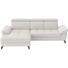 Sit & More Ecksofa SIT & MORE "Vanity", reinwei&szlig;, B:264cm H:84cm T:181cm, Sofas, Ecksofa, Inkl.Sitz-,Kopf-und Armteilverstellung