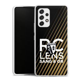 DeinDesign Galaxy A53 5G Handy Silikon H&uuml;lle Case wei&szlig; Handyh&uuml;lle Rcl Rc Lens Racing Club De Lens Silikon Case