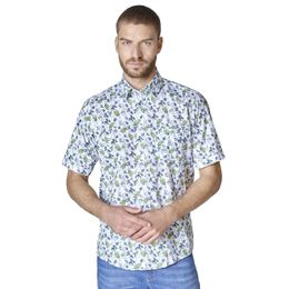 Kurzarmhemd Casamoda "Casamoda Freizeithemd Kurzarm Print", Herren, Gr. L, Normalgr&ouml;&szlig;en, gr&uuml;n, 100% Baumwolle, bedruckt, l&auml;ssig geschnitten, Hemden