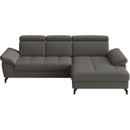 Sit & More Ecksofa SIT & MORE "Vanity", anthrazit, B:264cm H:84cm T:181cm, Sofas, Ecksofa, Inkl.Sitz-,Kopf-und Armteilverstellung