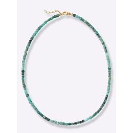 Perlenkette Lady, smaragd, Halsketten, Damen, 45, Silber 925 (Sterlingsilber), L: 45, Perlenkette